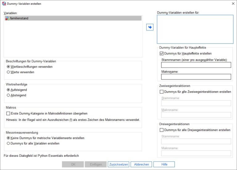 Datentransformation und Berechnung von Variablen in SPSS