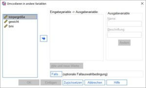 Datentransformation und Berechnung von Variablen in SPSS