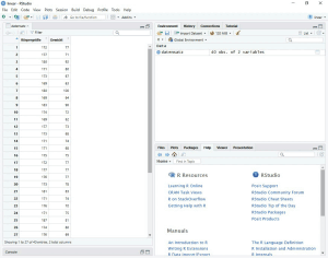 Berechnung lineare Regressionsmodelle in RStudio
